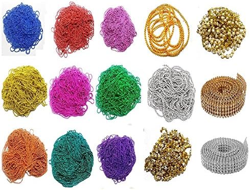 Goelx Ball Chains and Laces, Pearl Chain- Stone Chain Chains (15 Items ...