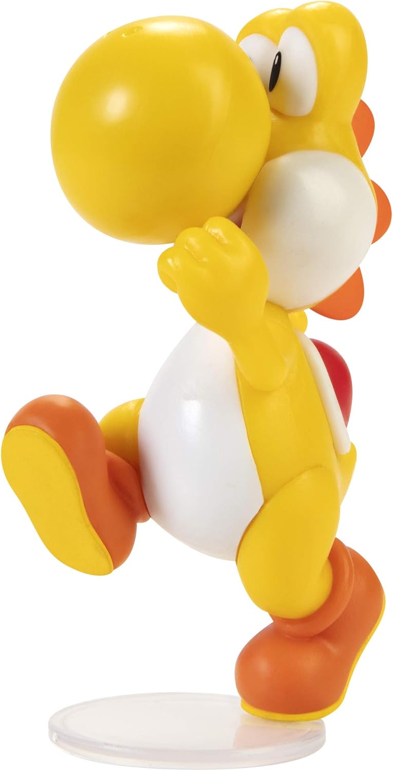 Super Mario Running Yellow Yoshi 2.5″ Collectible Toy Action Figure ...