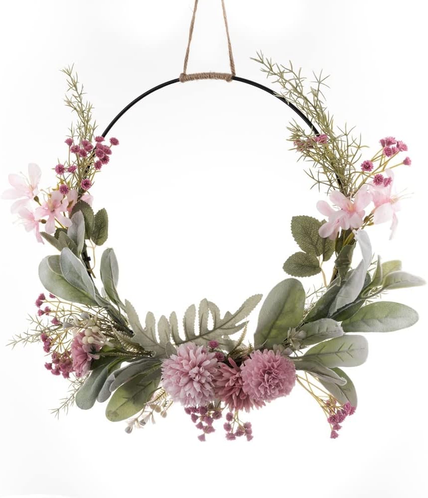 artplants.de Spring wreath with Ranunculus, daisies, cream, Ø 10"/25cm ...