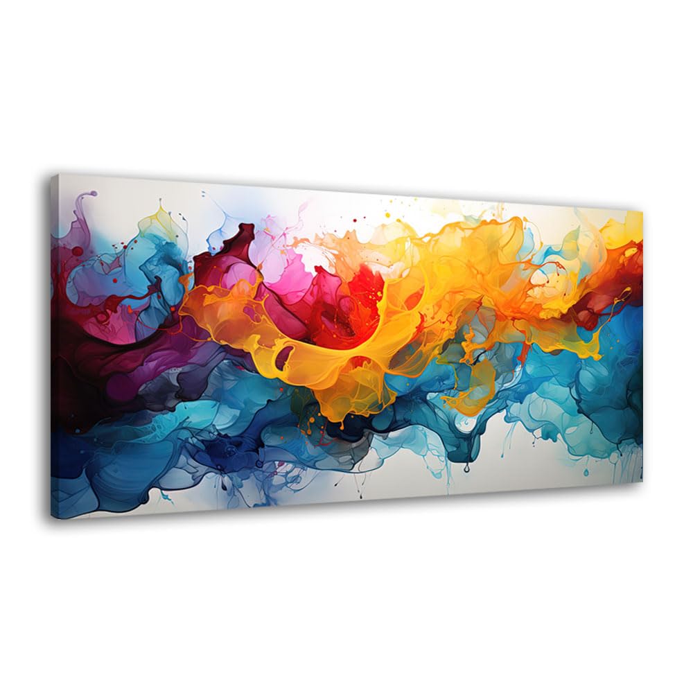 Amazon.com: Abstract Canvas Art Wall Decor Colorful Abstract Wall Art ...