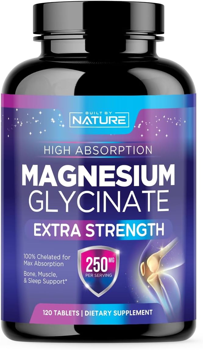 Amazon.com: Magnesium Glycinate 250mg - High Absorption Chelated ...