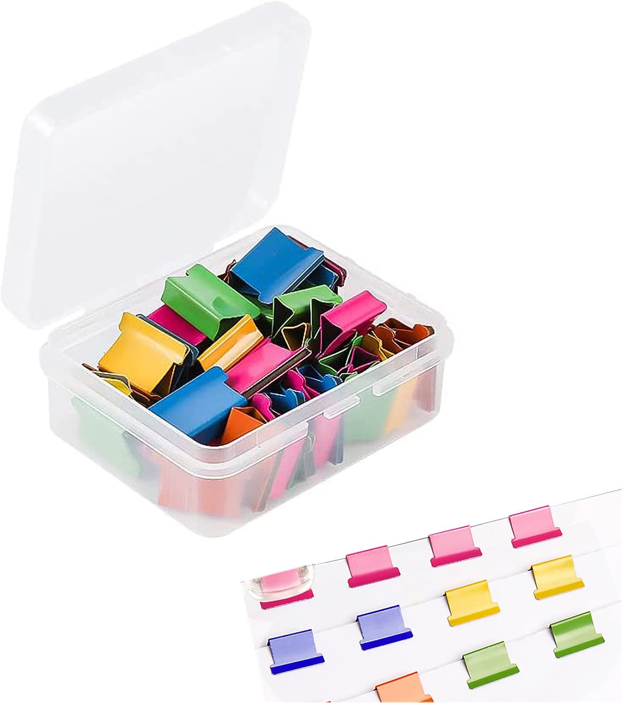 NectaRoy 80 Reusable Staples, Push Clamp Stapler Paper Clam Clip ...