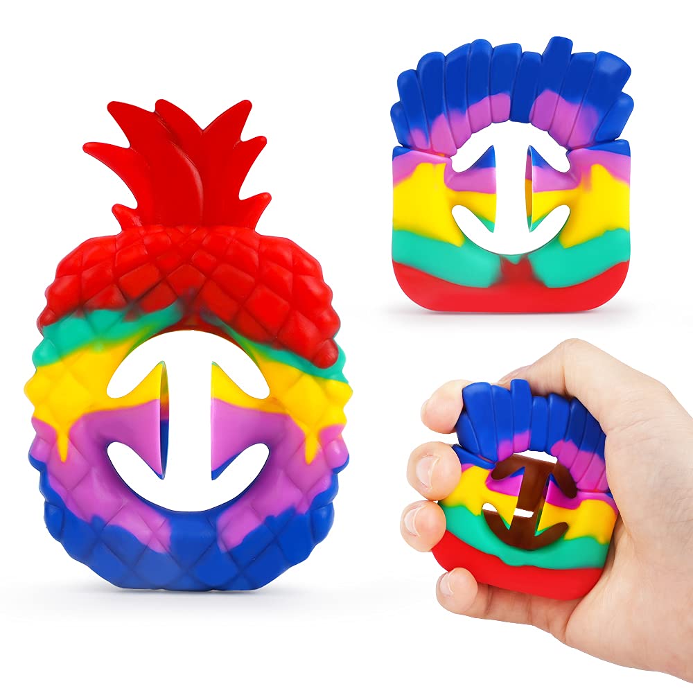 Buy VATOS Snappers Fidgets Toy - 2 Packs Rainbow Sensory Fidget Toy for ...