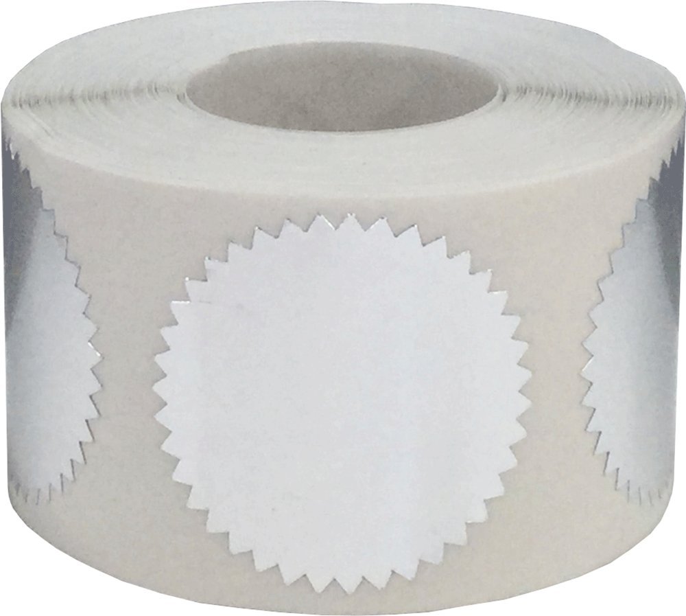 Metallic Silver Envelope Seals Color Coding Labels Certificate Award ...