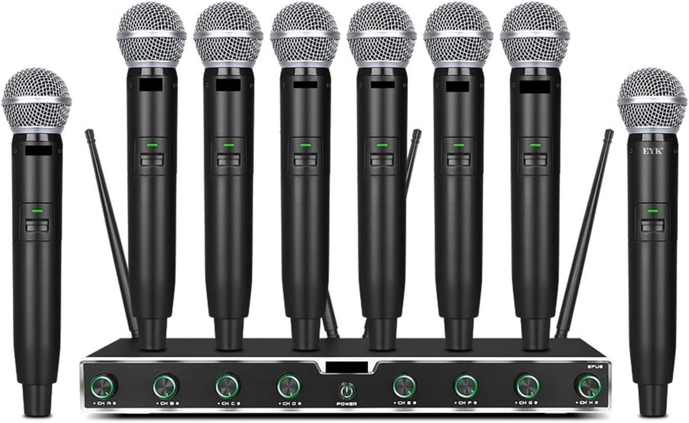 Professional Audio Mixer 8 Channels Professional UHF Wireless ...