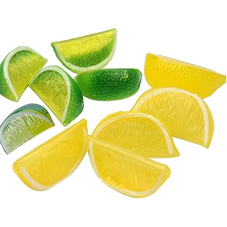 Amazon.com: HORNO 14 PCS Artificial Green Lemon Blocks Decor Plastic ...