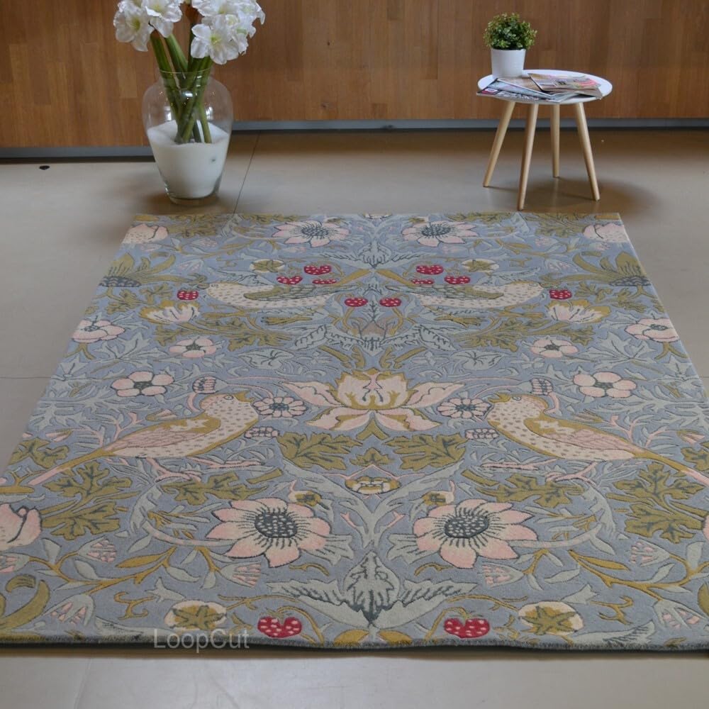 Handmade Strawberry Thief by William Morris | Space Dyeing Imported ...