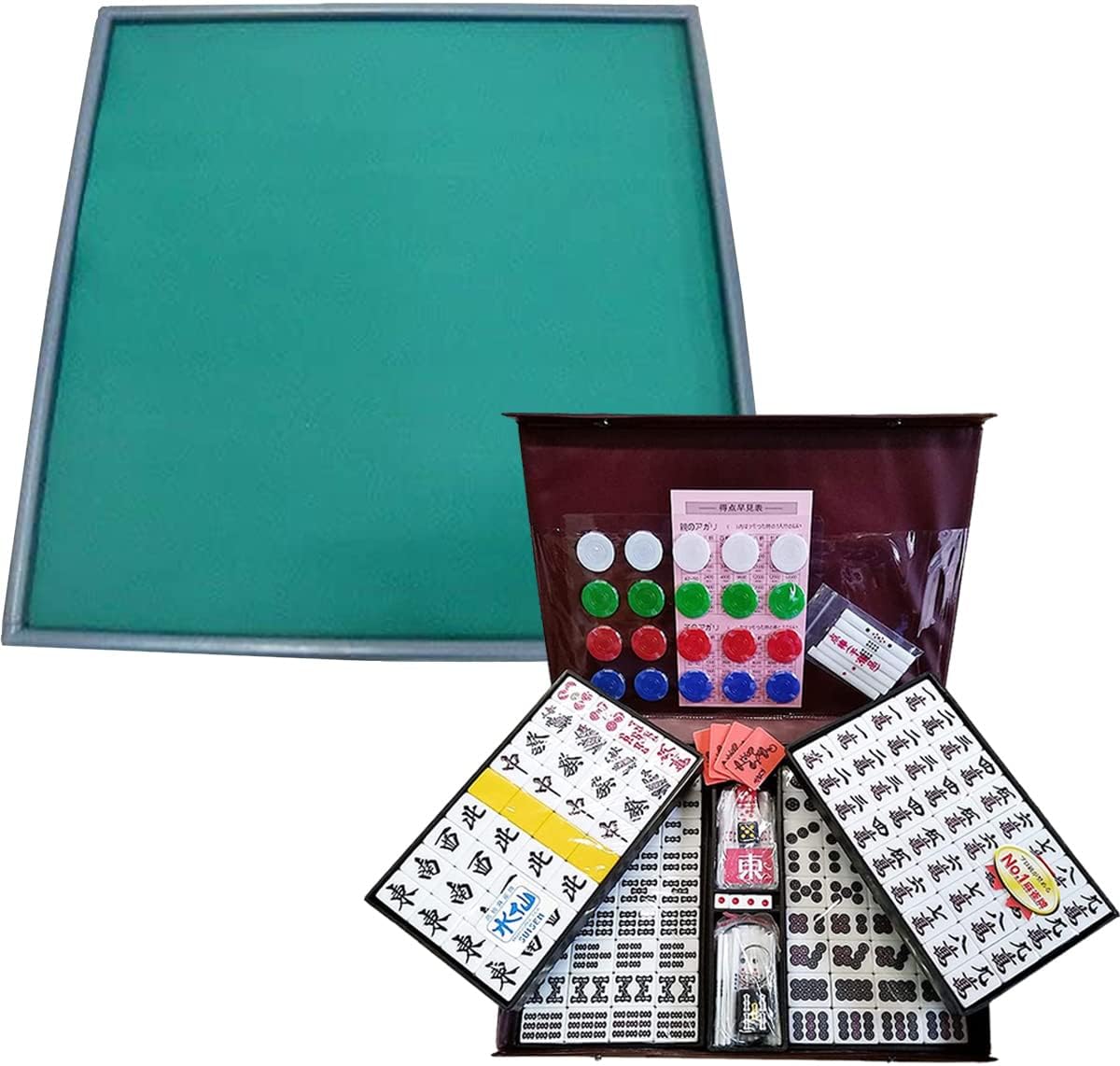 Amazon.co.jp: 麻雀牌 水仙 + ライトマット 高級麻雀牌【水仙】と麻雀マット（LIGHTMAT）のセット : おもちゃ