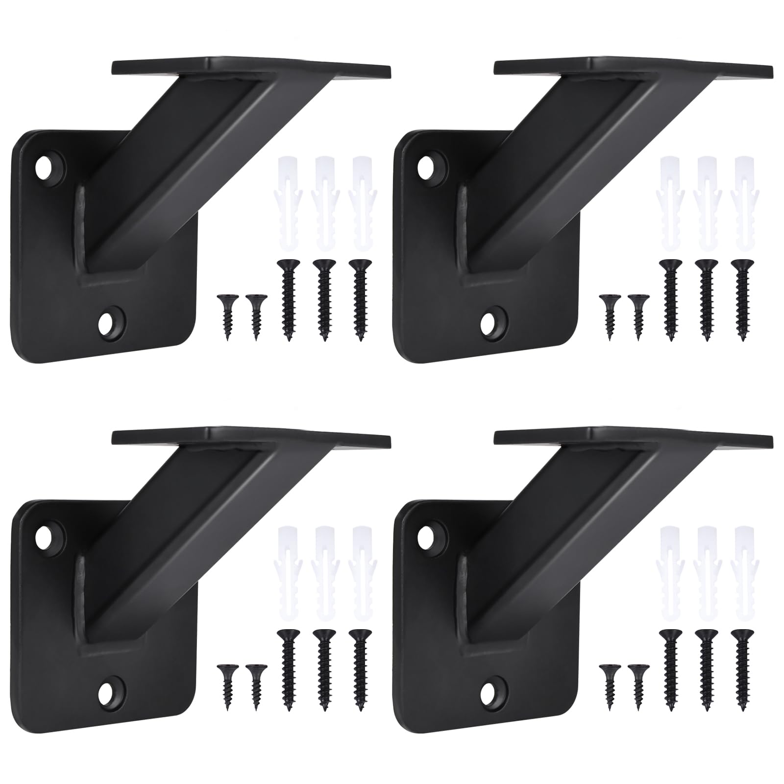 Amazon.com: RealPlus Handrail Brackets, 3"x3" Heavy Duty Steel Hand ...