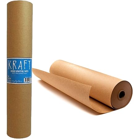 Amazon.com: Made in USA Kraft Paper Wide Jumbo Roll 48" x 1200" (100ft ...