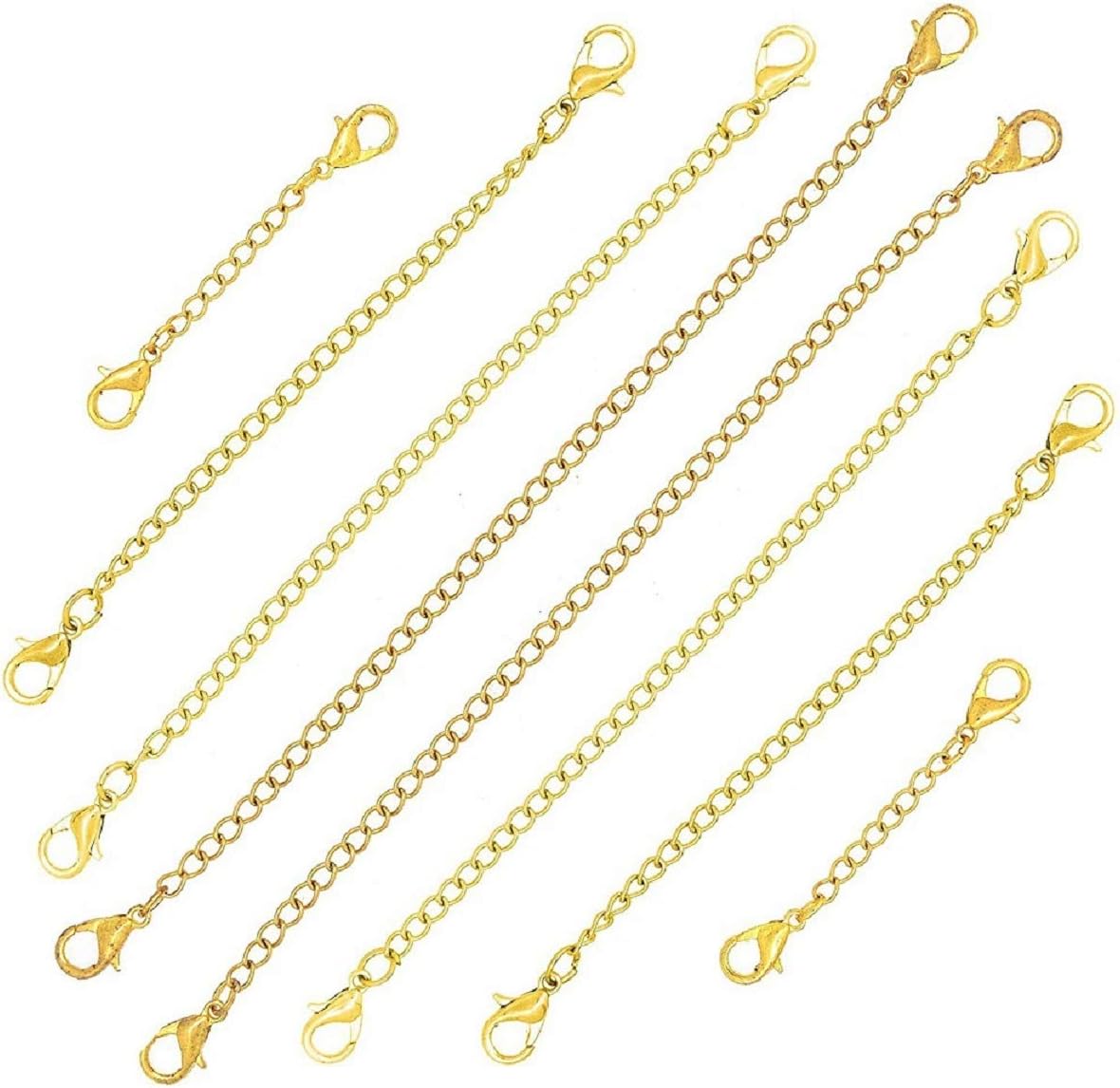 Amazon.com: Yalulu 8 Pcs/Set Stainless Steel Extended Extension Chains ...