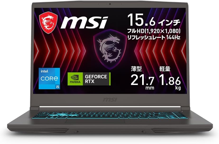 Amazon.co.jp: MSI Thin-15-B12UC-5002JP Gaming Laptop, i5 Core, RTX3050 ...