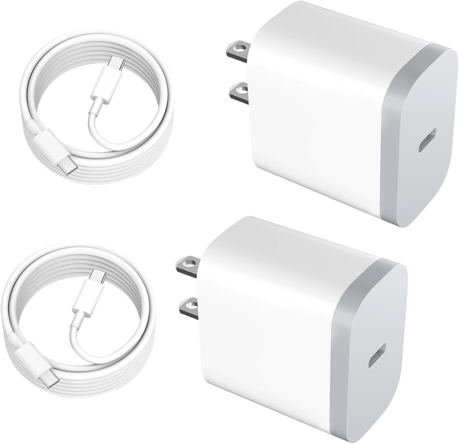 Amazon.com: 2Pack USB C Charger Block 20W, iGENJUN USB-C Power Adapter ...