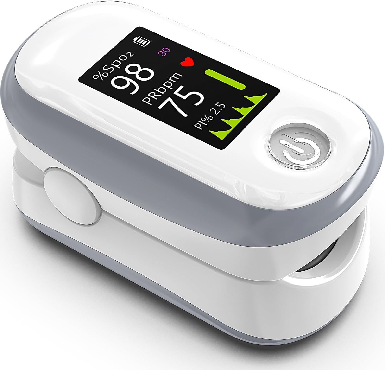 Amazon.com: Alecaremed Pulse Oximeter, 4 Color OLED Display Oxygen ...