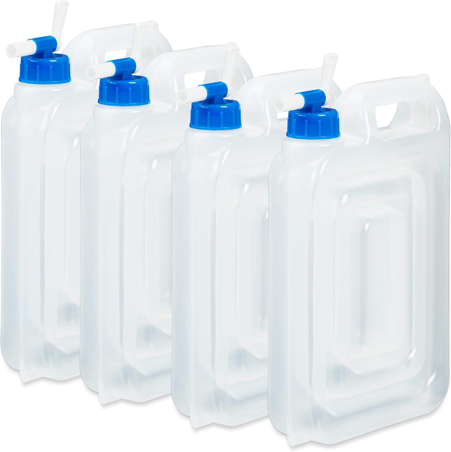 Relaxdays Camping Water Canisters, 7.5 L, Handle, Square, with Spigot ...