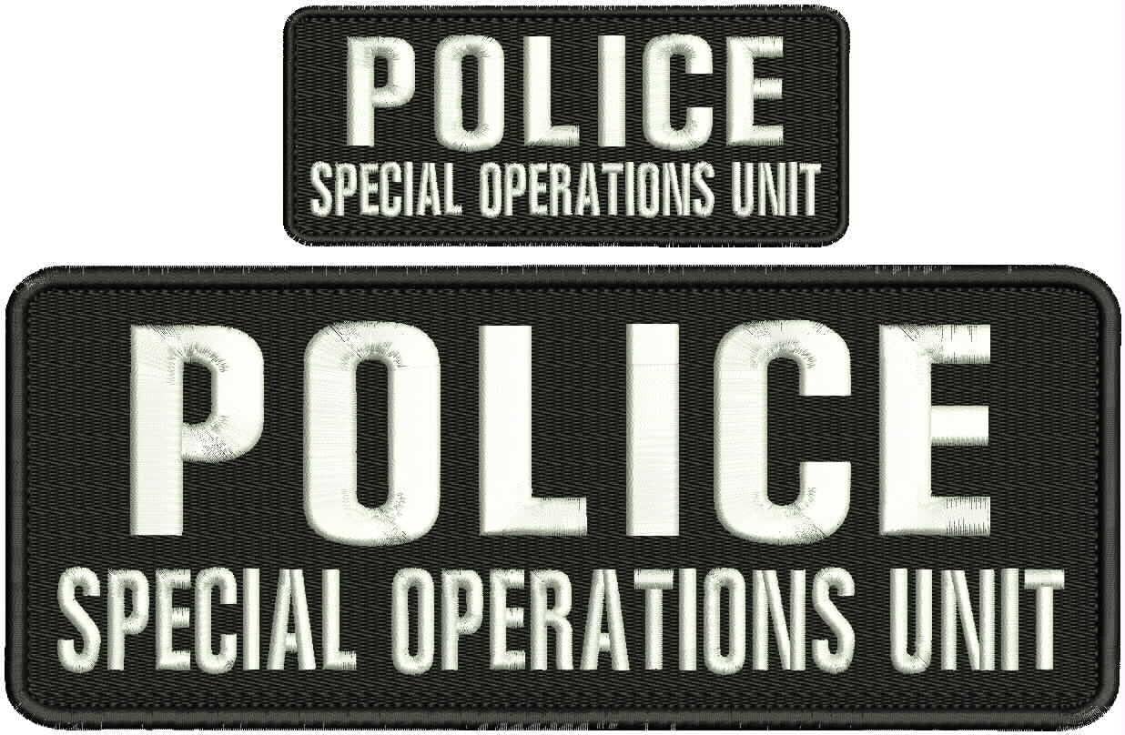 Amazon.com: Police Special Operations Unit Embroidery Patches 4x10 and ...