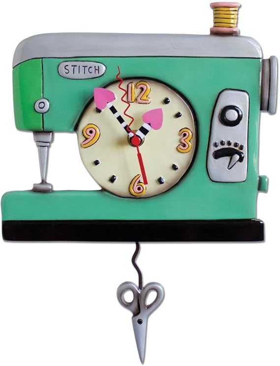 Amazon.com: Allen Design Studios "Stitch" Resin Wall Clock : Home & Kitchen