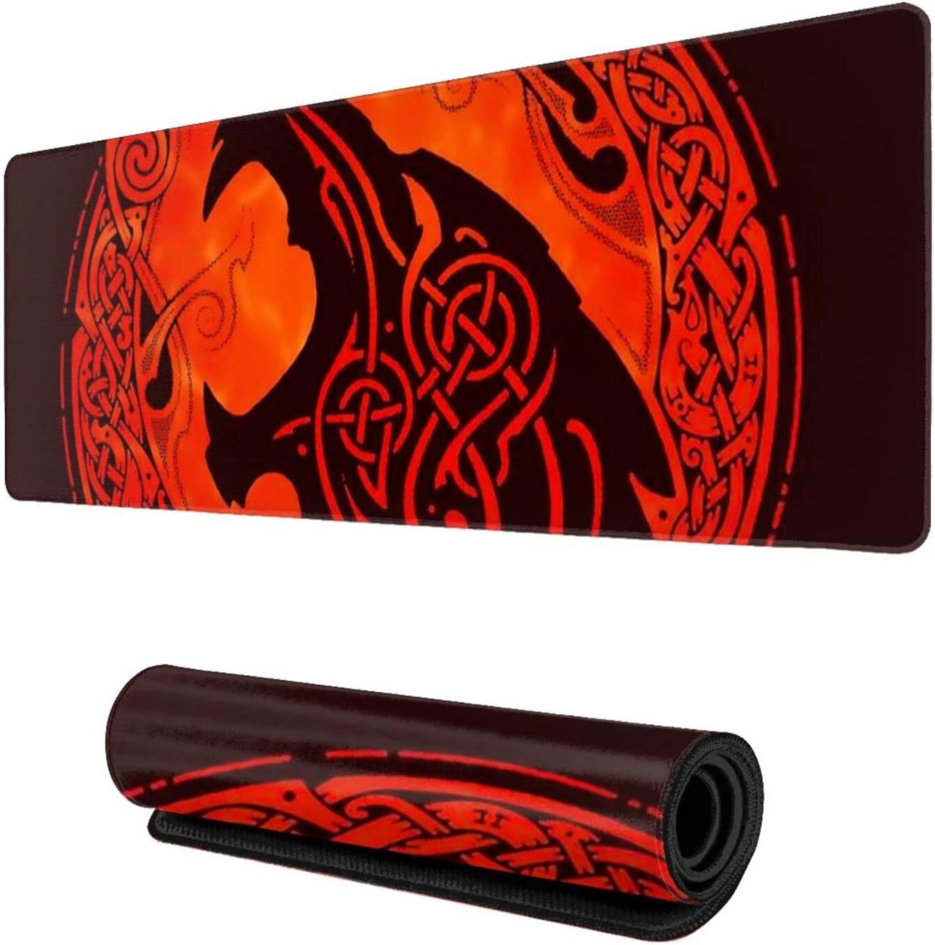 Amazon.com: Odin Thor Viking Norse Wolf Raven Mouse Pad Non Slip Rubber ...