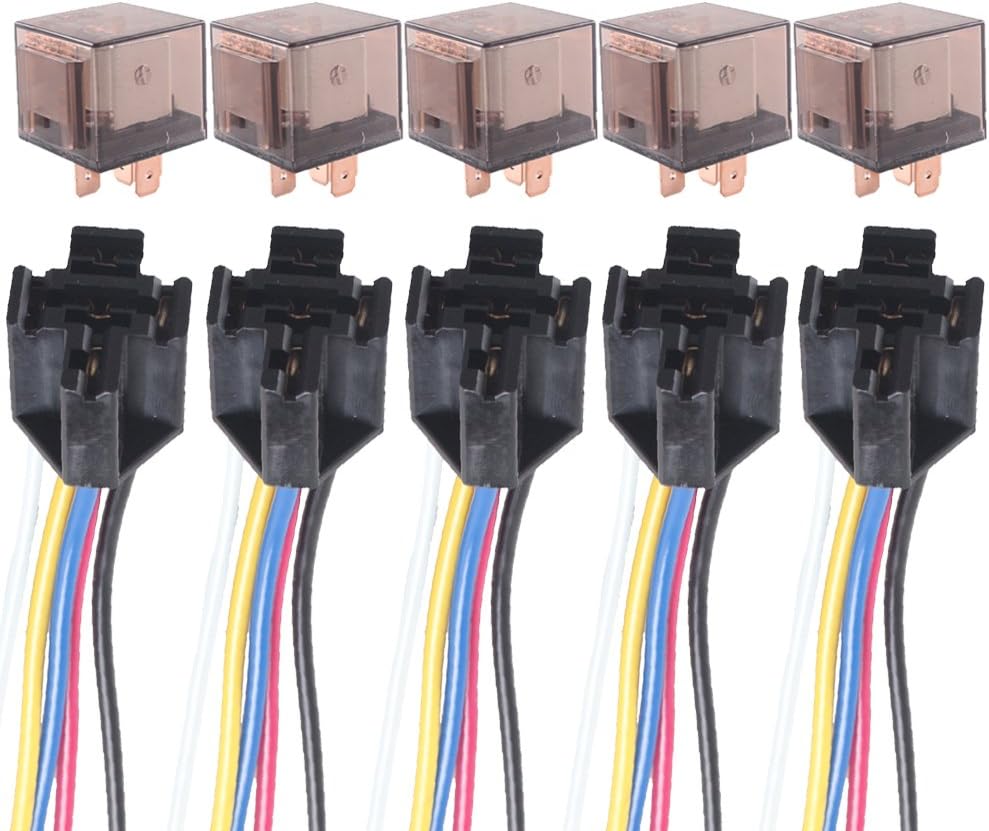 Amazon.com: ESUPPORT Car Universal Transparent Relay 12V 80A SPDT 5Pin ...