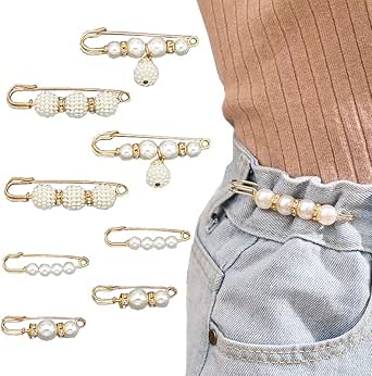 Amazon.com: Detachable Metal Pins Fastener Pants Pin Retractable Button ...