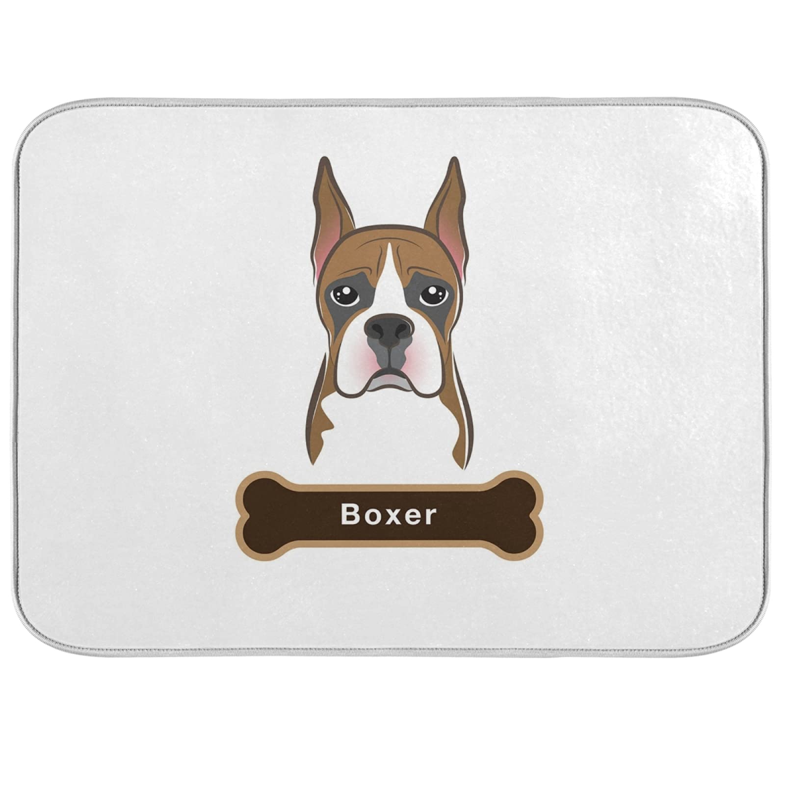 Boxer Dog Face White