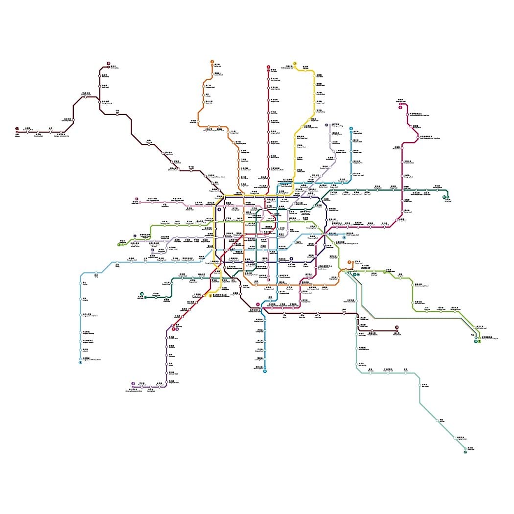 Shanghai Metro Rail Map Poster - Detailed Guide for Navigating Shanghai ...