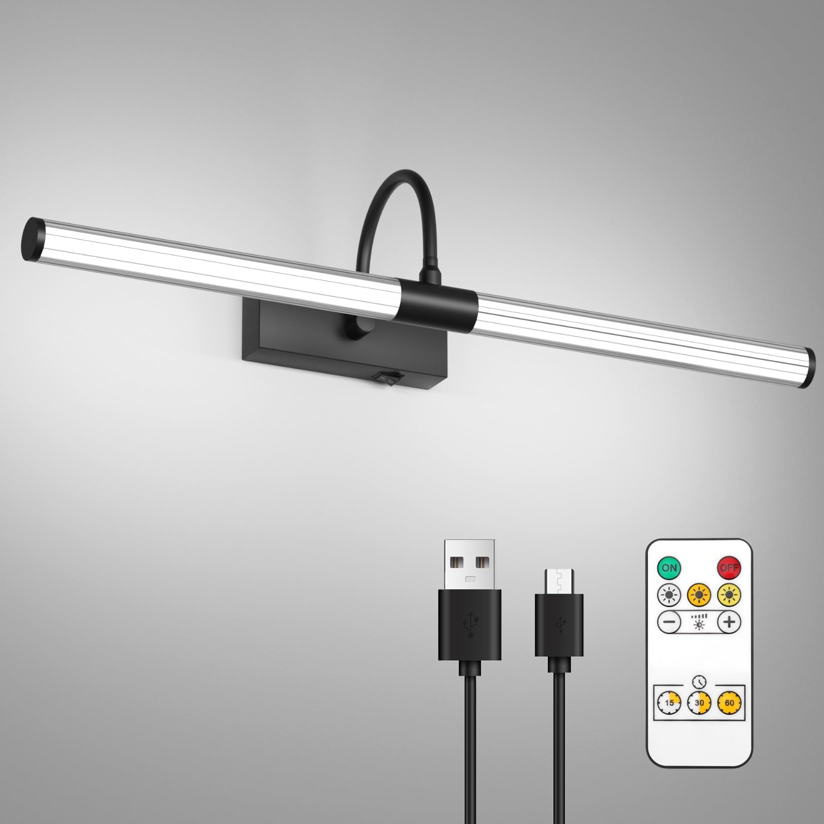 Coinmit Picture Light 5000mAh Battery Operated 24" Wireless Battery ...