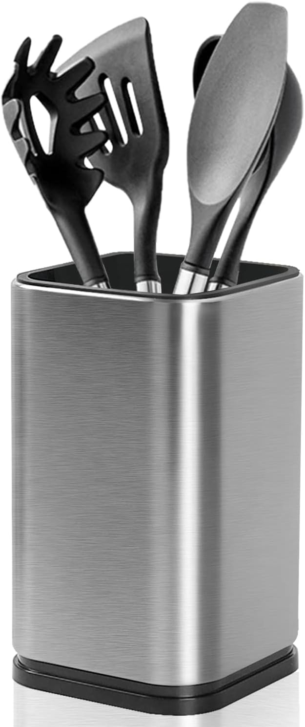 Amazon.com: Stainless Steel Kitchen Utensil Holder, Kitchen Caddy ...