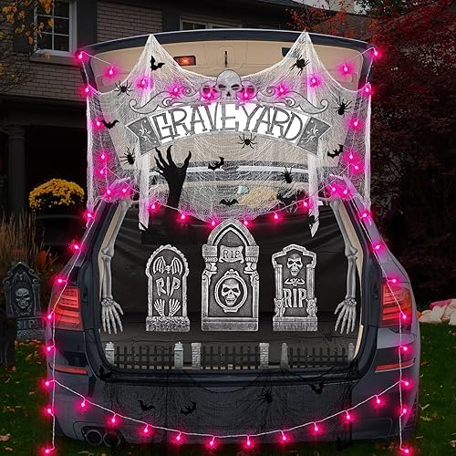 Amazon.com: Liliful 14 Pcs Trunk or Treat Halloween Car Decoration ...