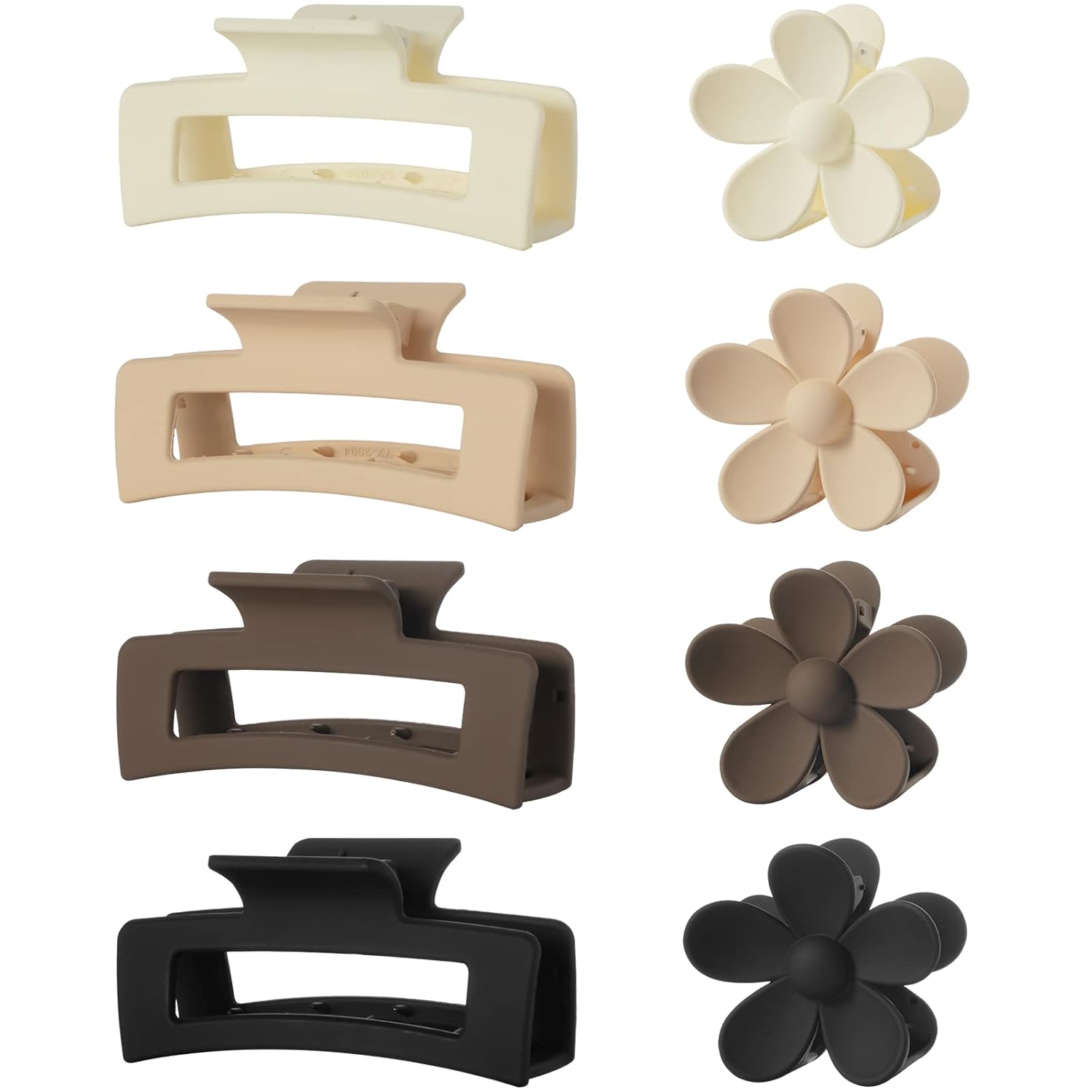 Amazon.com : 8Pcs Hair Claw Clips, Medium Claw Clips for Thick Hair ...