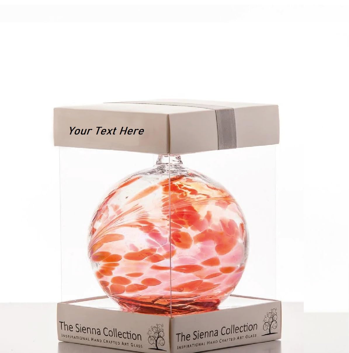 Personalised Sienna Glass 10cm Friendship Ball - Choice of Colours ...