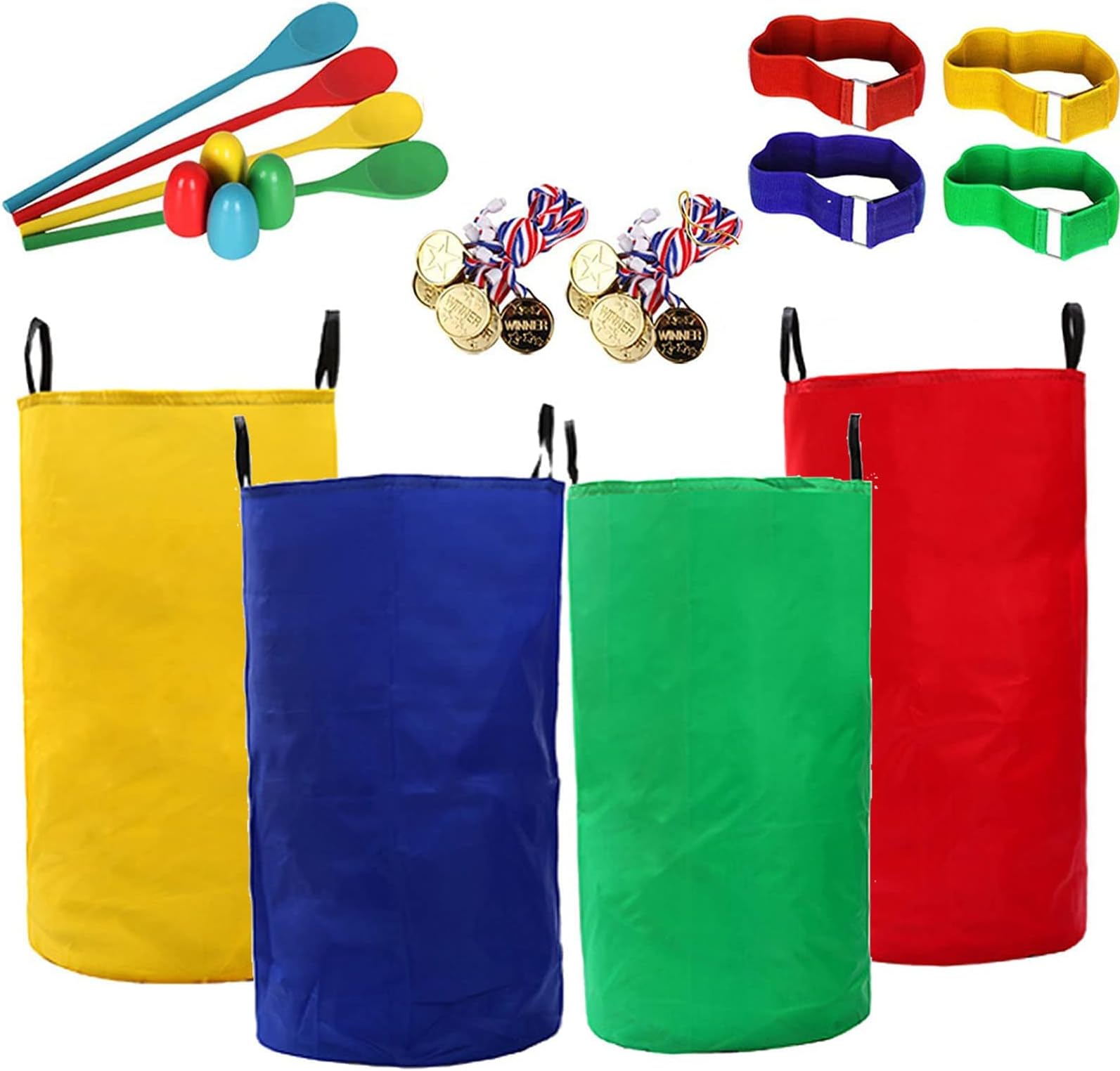 Beauenty 22 Pcs Outdoor Games for Kids, Potato Sack Race Bags for Kids ...
