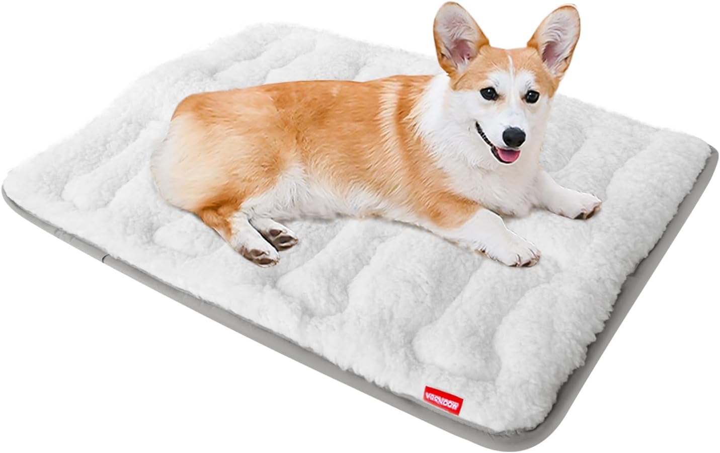 Amazon.com : Bedsure Large Dog Bed Washable, Plush Calming Dog Crate ...