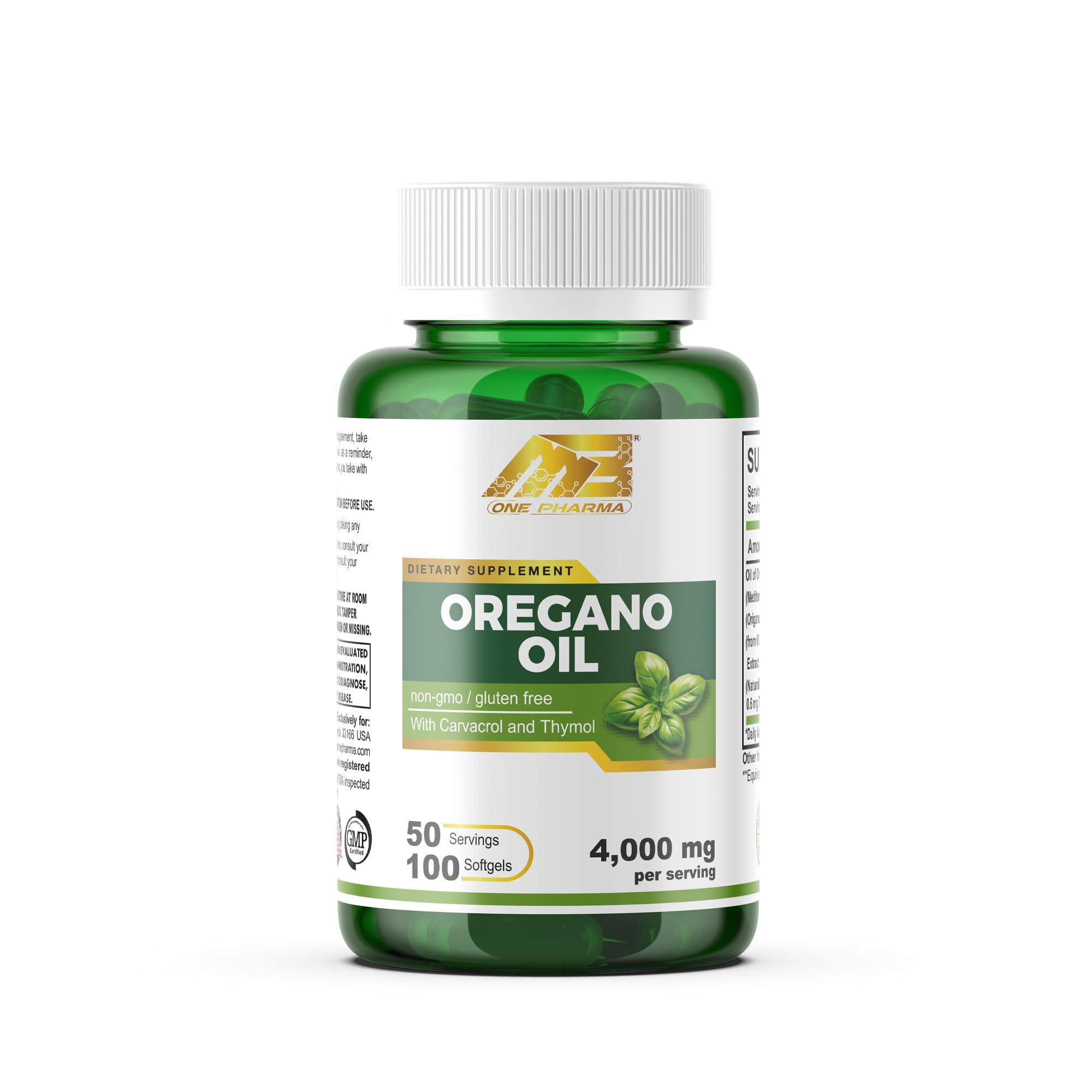 Amazon.com: MB One Pharma Oregano Oil Ext 65:1-100 Liquid-caps- 4000mg ...