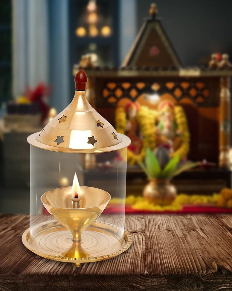 Buy ELAHI Metals Akhand Jyot Decorative Brass Pooja Diya for Pooja ...