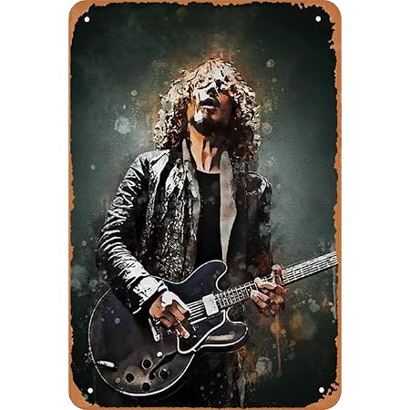 Amazon.com: Seadlyise Chris Cornell Poster Metal Tin Sign Retro Tin ...
