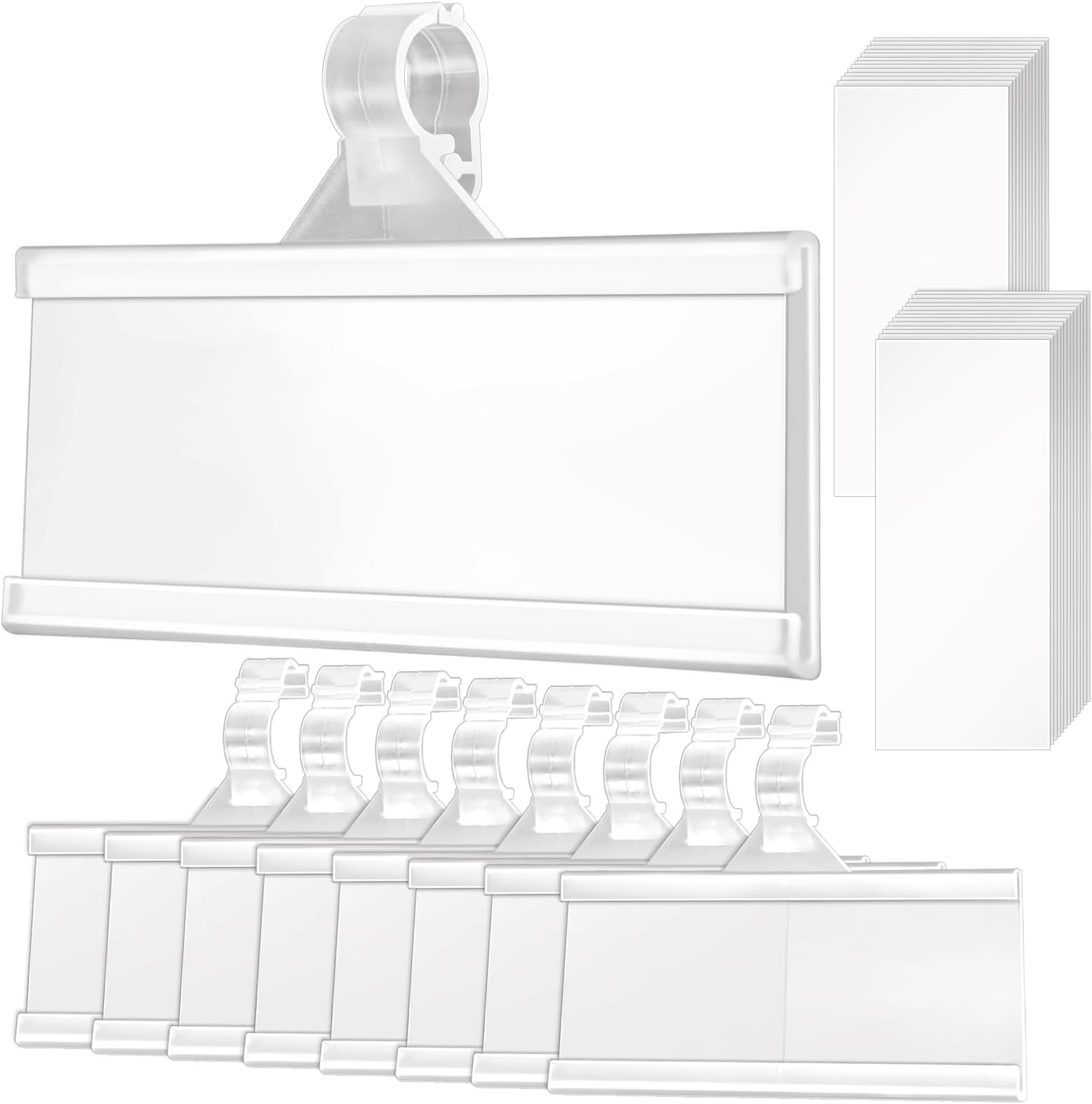 Amazon.com: 25Pcs Wire Shelf Label Holder, Reusable Plastic Shelf Tags ...