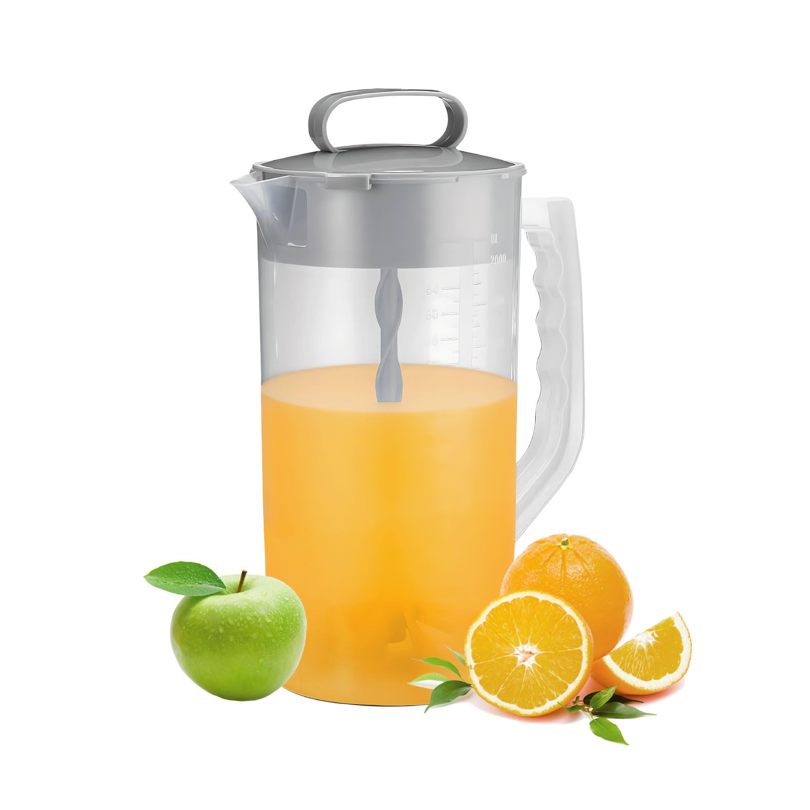 Amazon.com: Mixing Pitcher for Drinks, 2 Quart/64oz Plastic Water ...