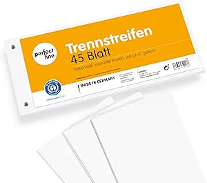 perfect line • 45 dividers for A4 folders, dividers made of recycled ...