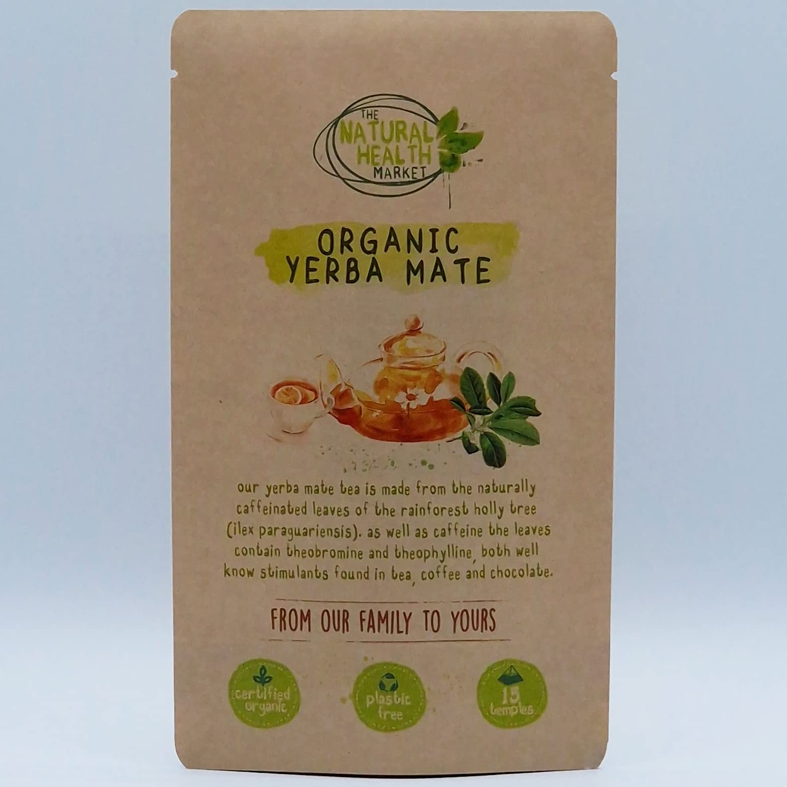 Organic Yerba Mate Tea Bags by The Natural Health Market | Plastic Free ...