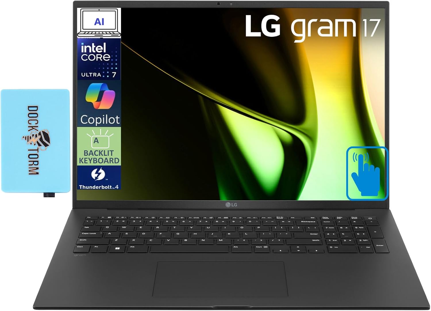 Amazon.com: LG gram AI PC Laptop 17.0" Touchscreen IPS WQXGA Display (Intel Ultra 7-155H, 32GB ...