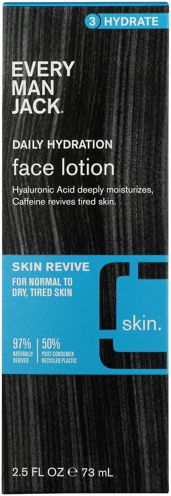 Amazon.com : Every Man Jack, Face Lotion Revive Daily Hydrating, 2.5 Fl ...