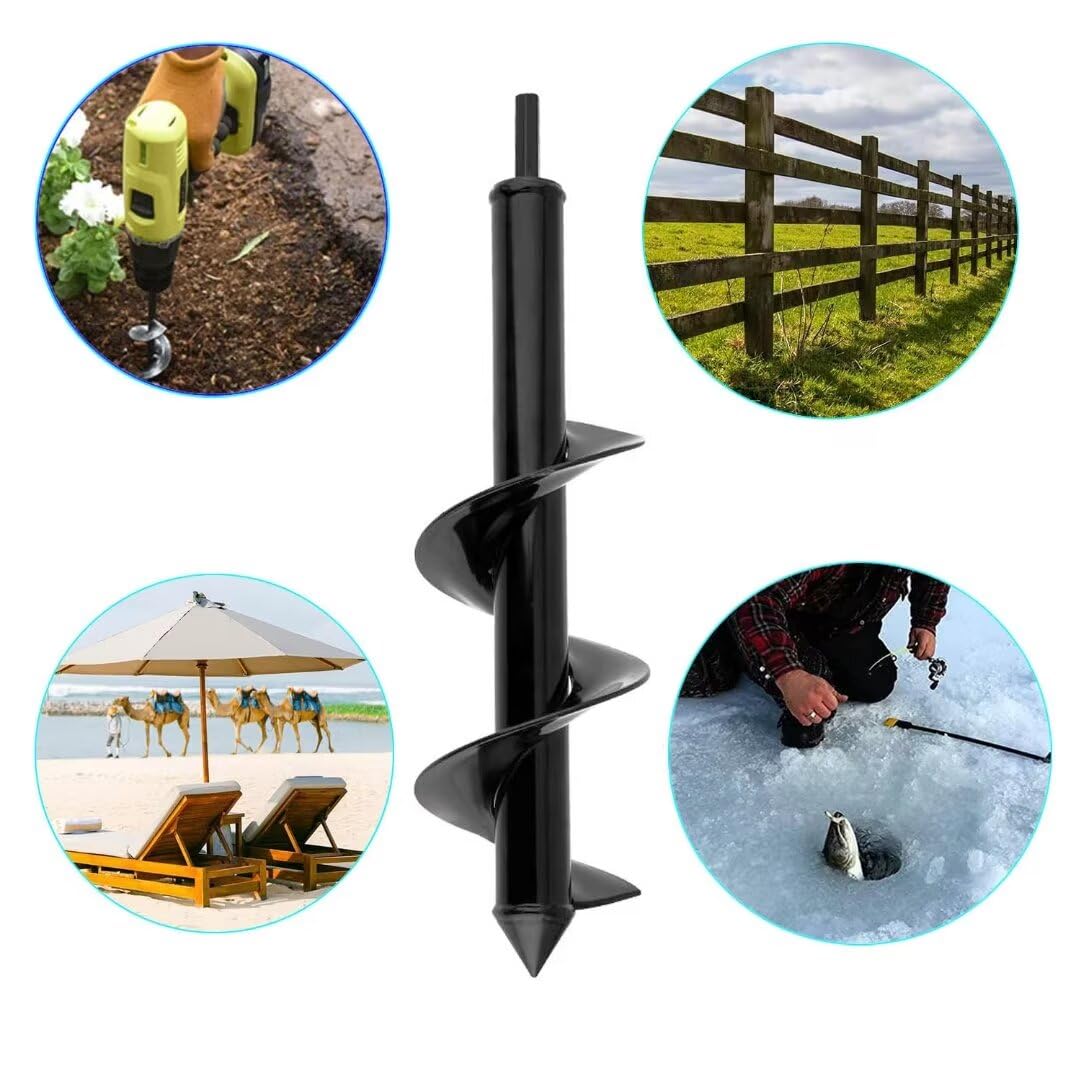 Snapklik.com : Garden Auger Drill Bit For Planting 3.5 X 15.7 In, Heavy ...