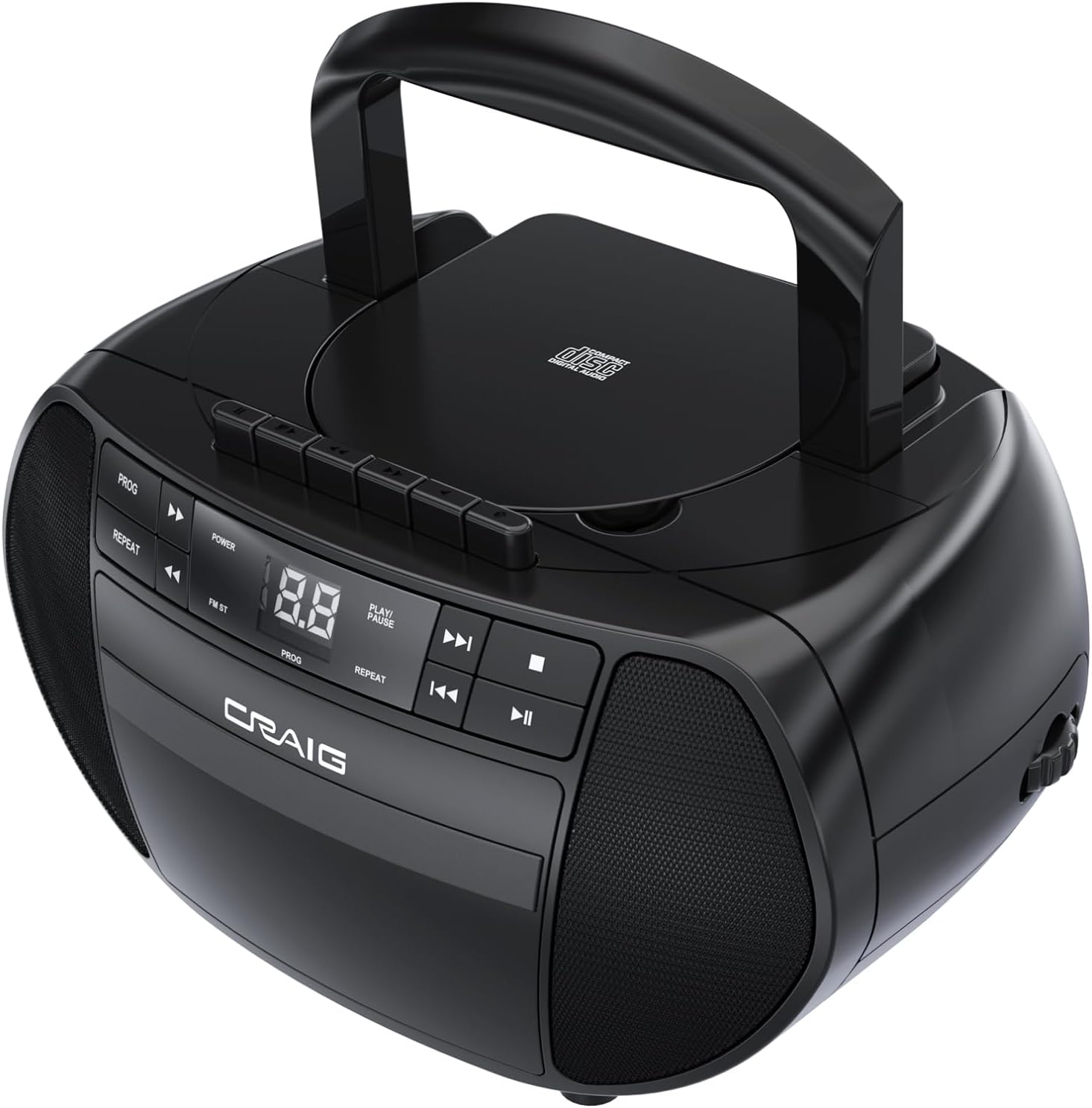 Amazon.com: Craig Portable Top-Loading CD Boombox with AM/FM Stereo ...