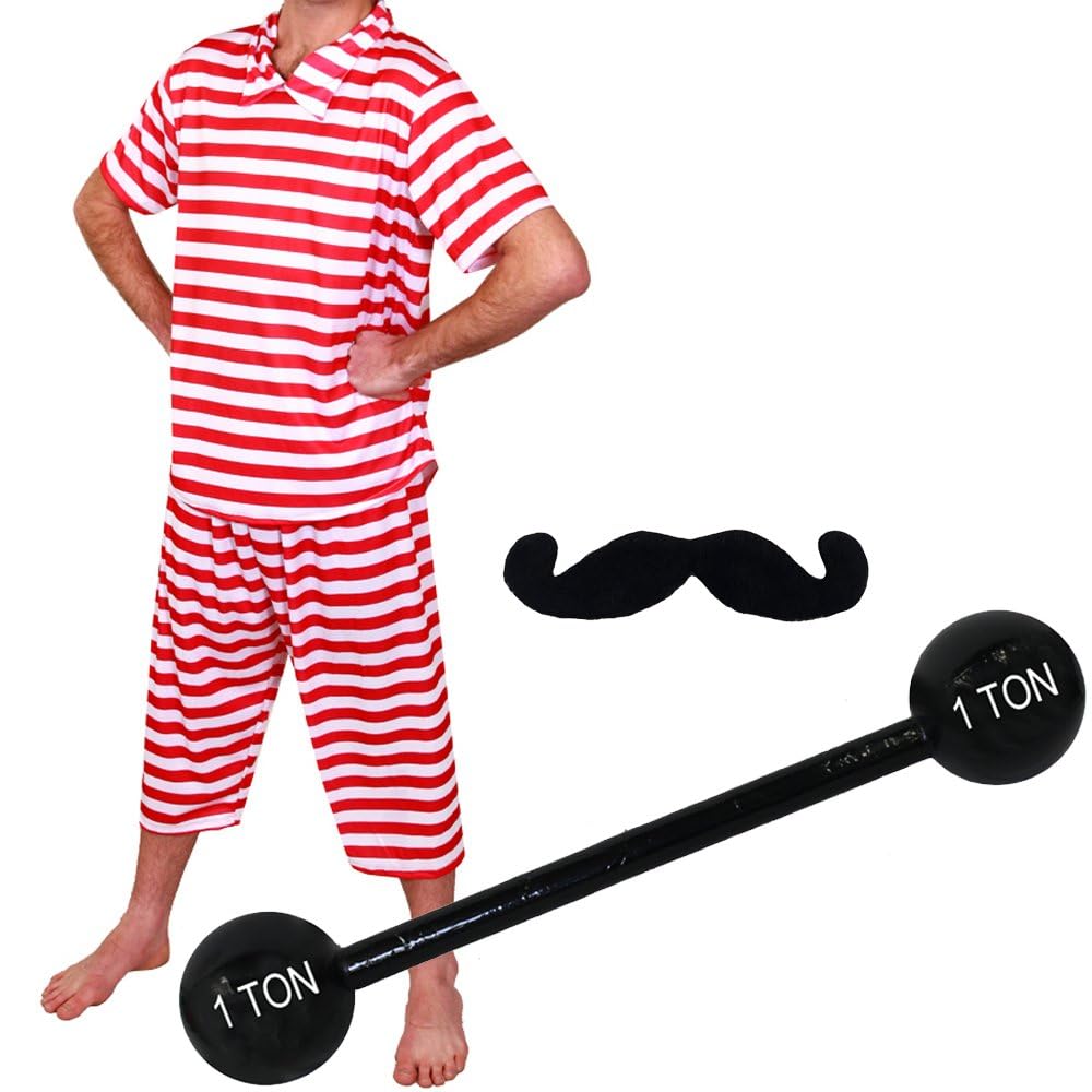 Mens Strongman Costume - XLarge - Circus Strong Man Fancy Dress 1920's ...