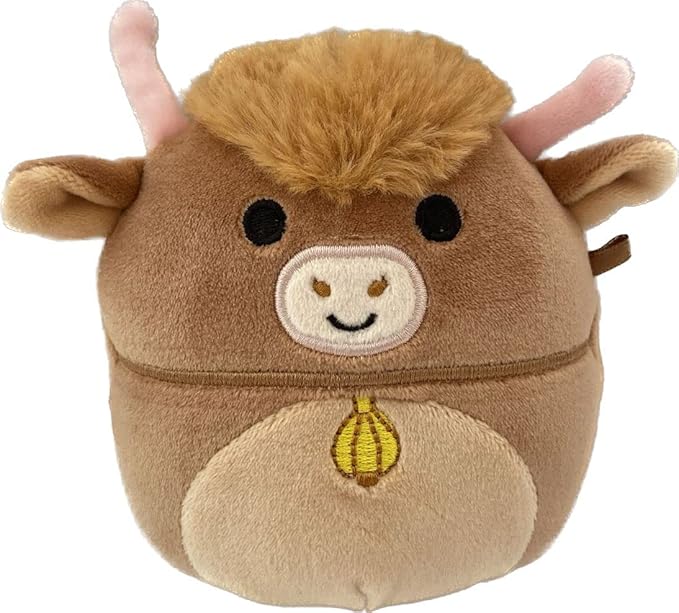 Amazon.com: Squishmallows Calton The Highland Long Horn Cow Bull 5 ...