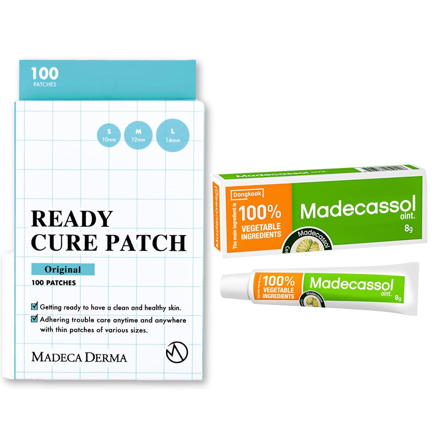 Amazon.com : Madeca DERMA Madecassol & Ready Cure Patch Bundle ...