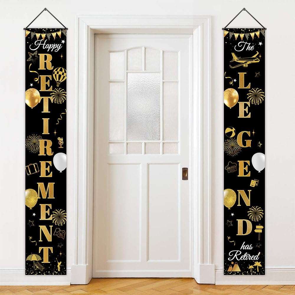 Amazon.com: Avezano Happy Retirement Decorations Retirement Porch Signs ...