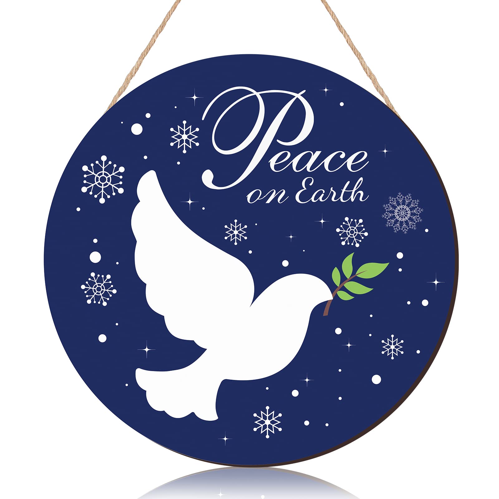 Amazon.com : Gerrii Blue Christmas Decorations Christmas Hanging Wooden ...