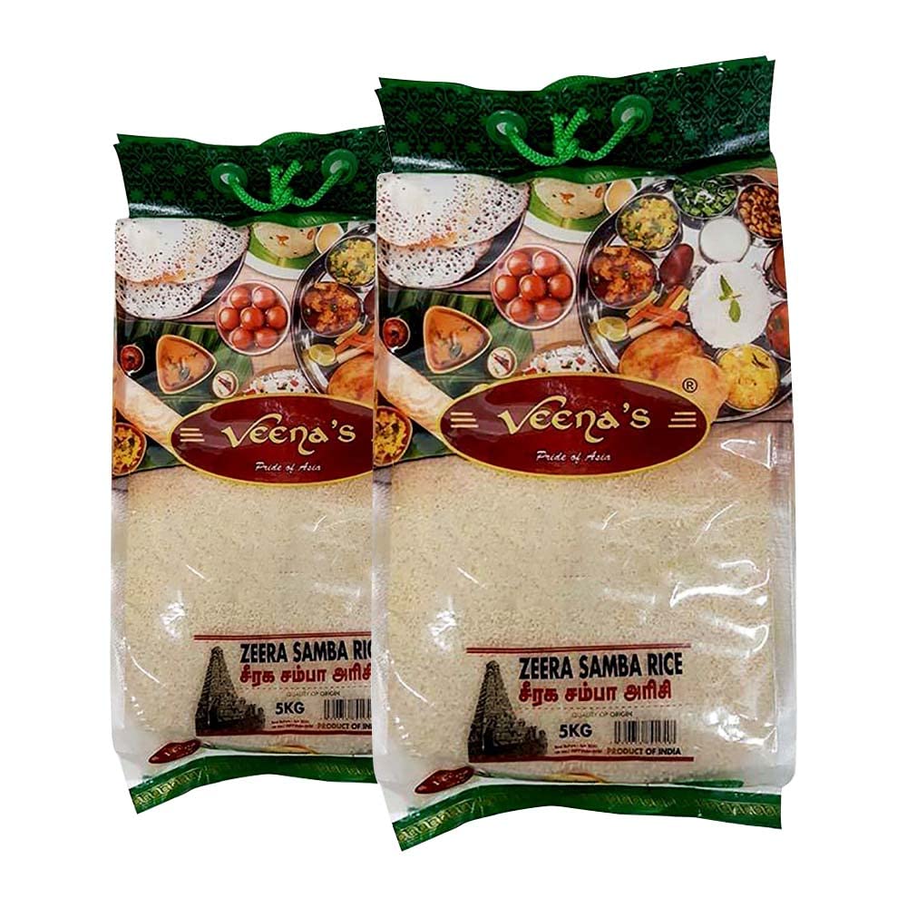 Buy Veenas Zeera Samba Rice | 5KG | Seeraga Samba Rice | High Fibre ...